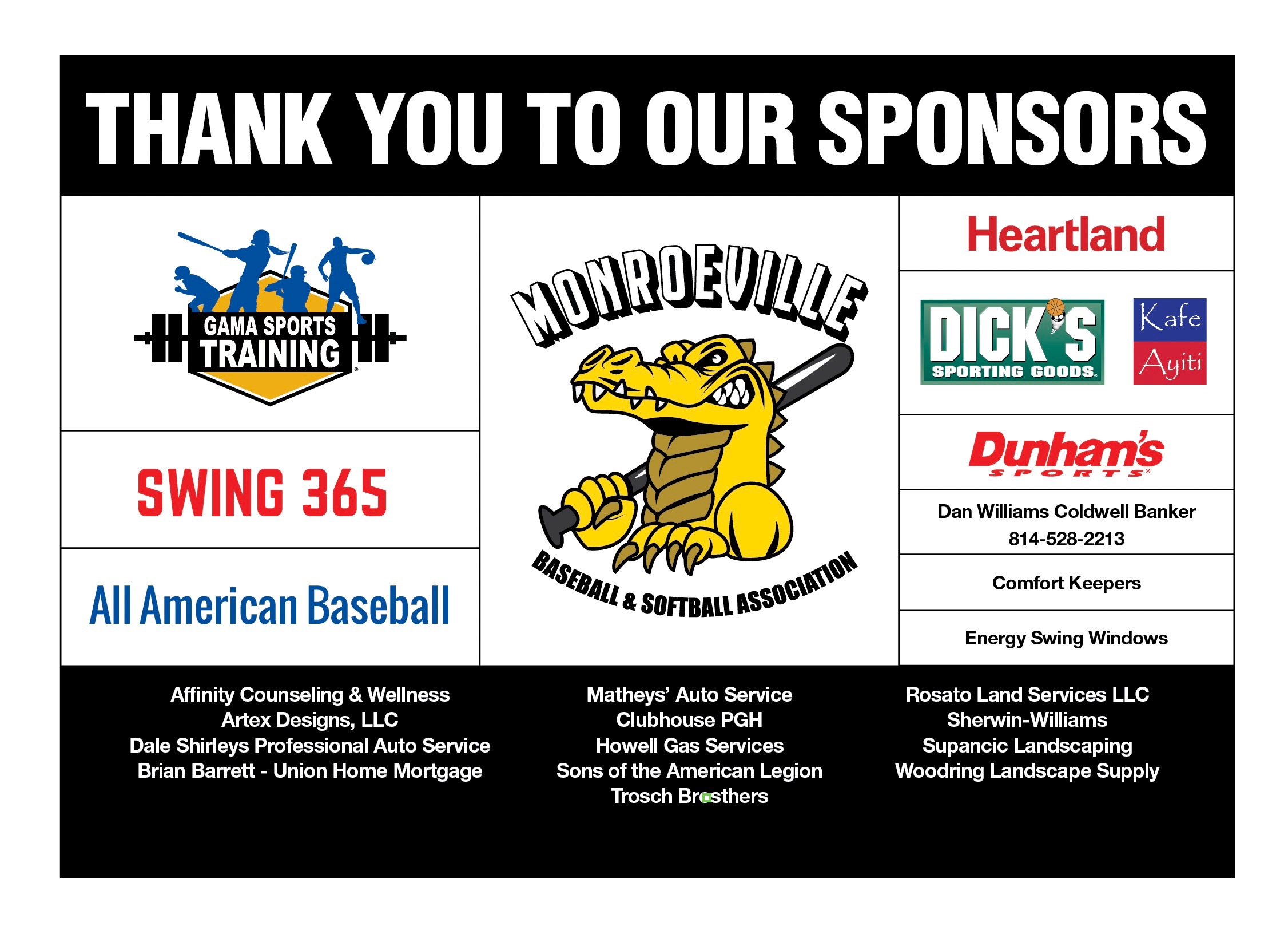 Sponsor – Monroeville Baseball & Softball Association